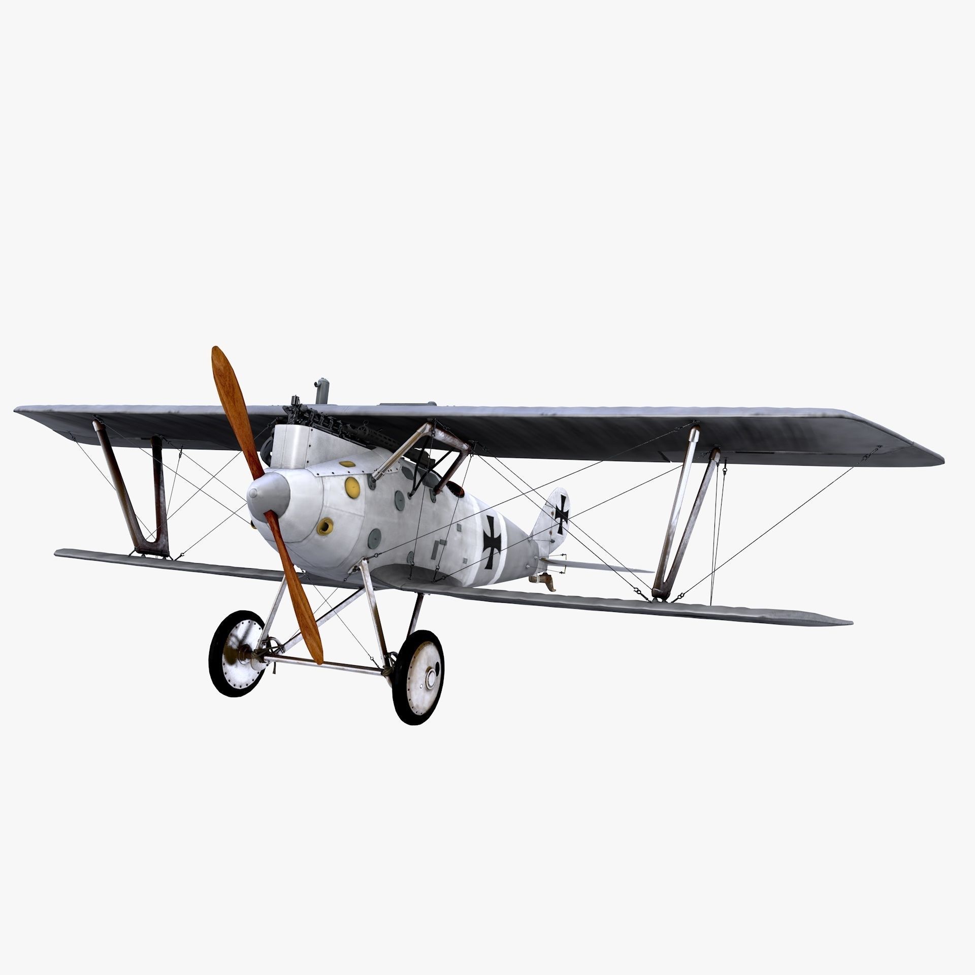 3D model German Biplane Pfalz DIII WWI Plane VR / AR / low-poly | CGTrader