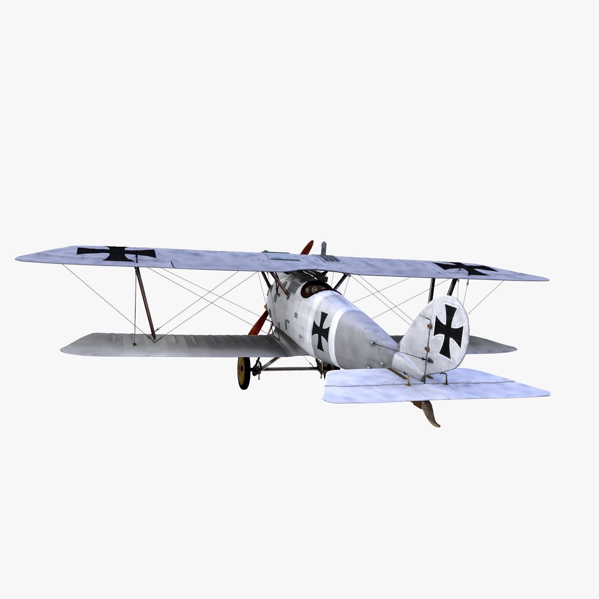 3D model German Biplane Pfalz DIII WWI Plane VR / AR / low-poly | CGTrader
