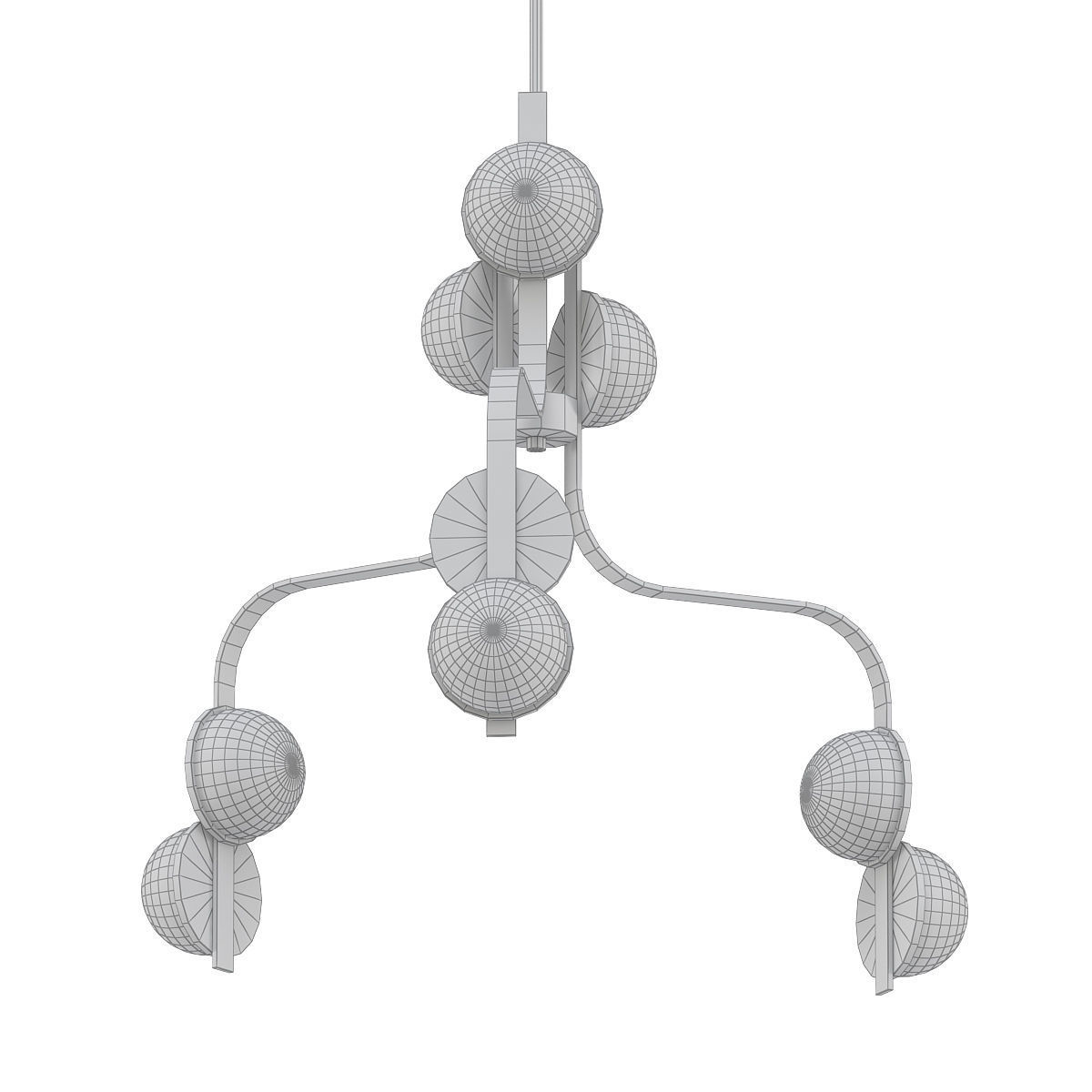 Script gold chandelier with balls hanging from it 3D model | CGTrader