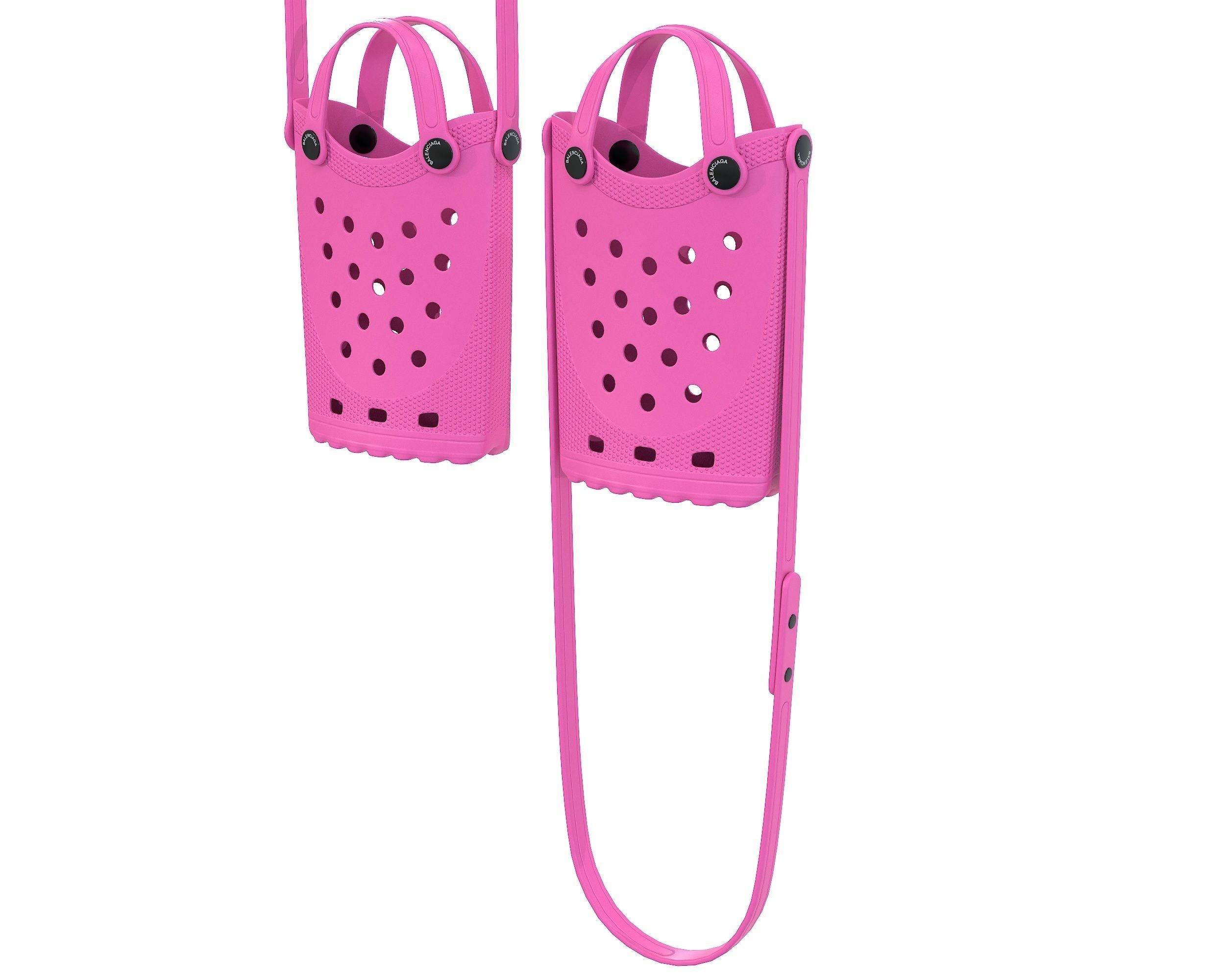 3D model Balenciaga X Crocs Crossbody Phone Holder bag VR / AR / low ...