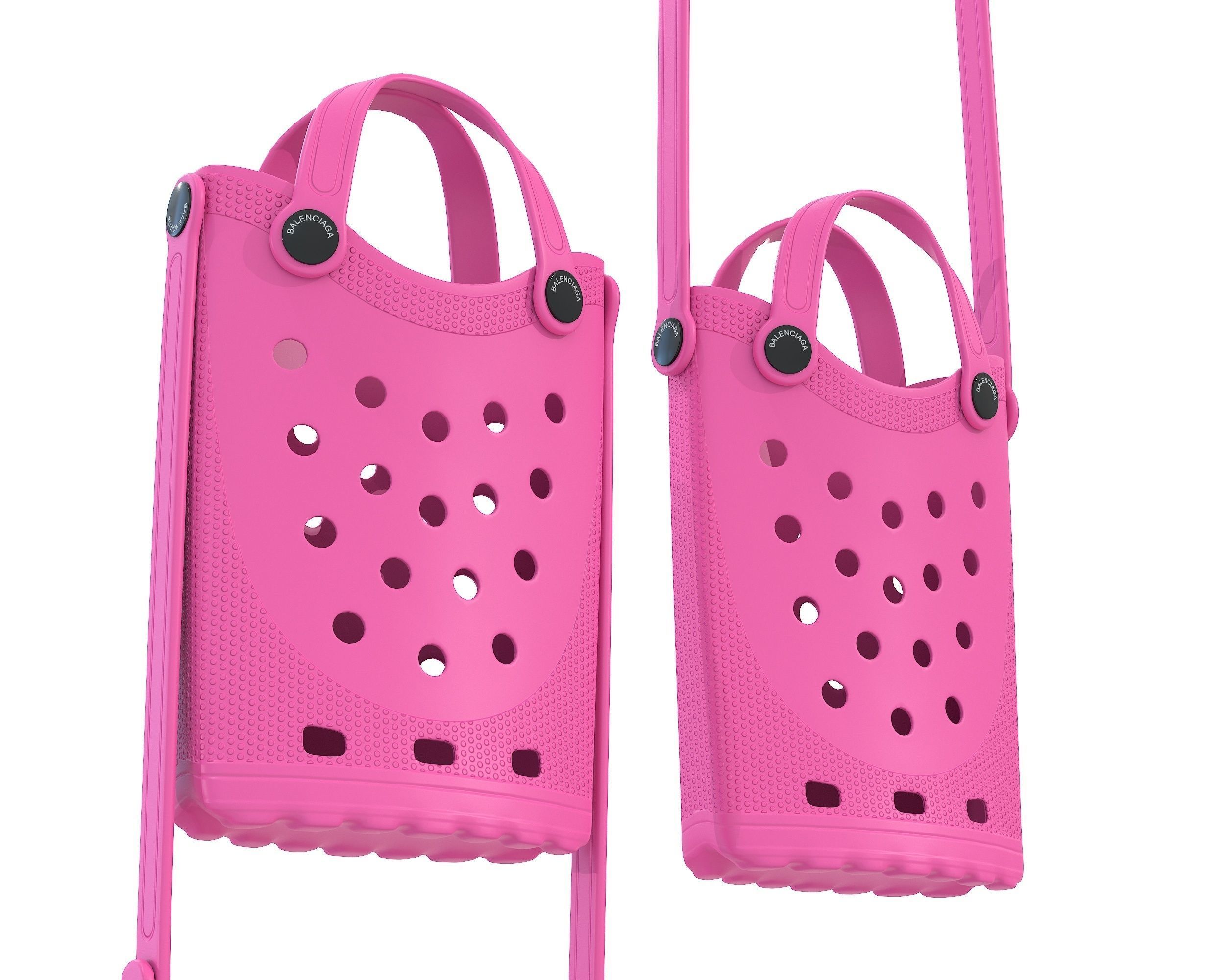 3D model Balenciaga X Crocs Crossbody Phone Holder bag VR / AR / low ...
