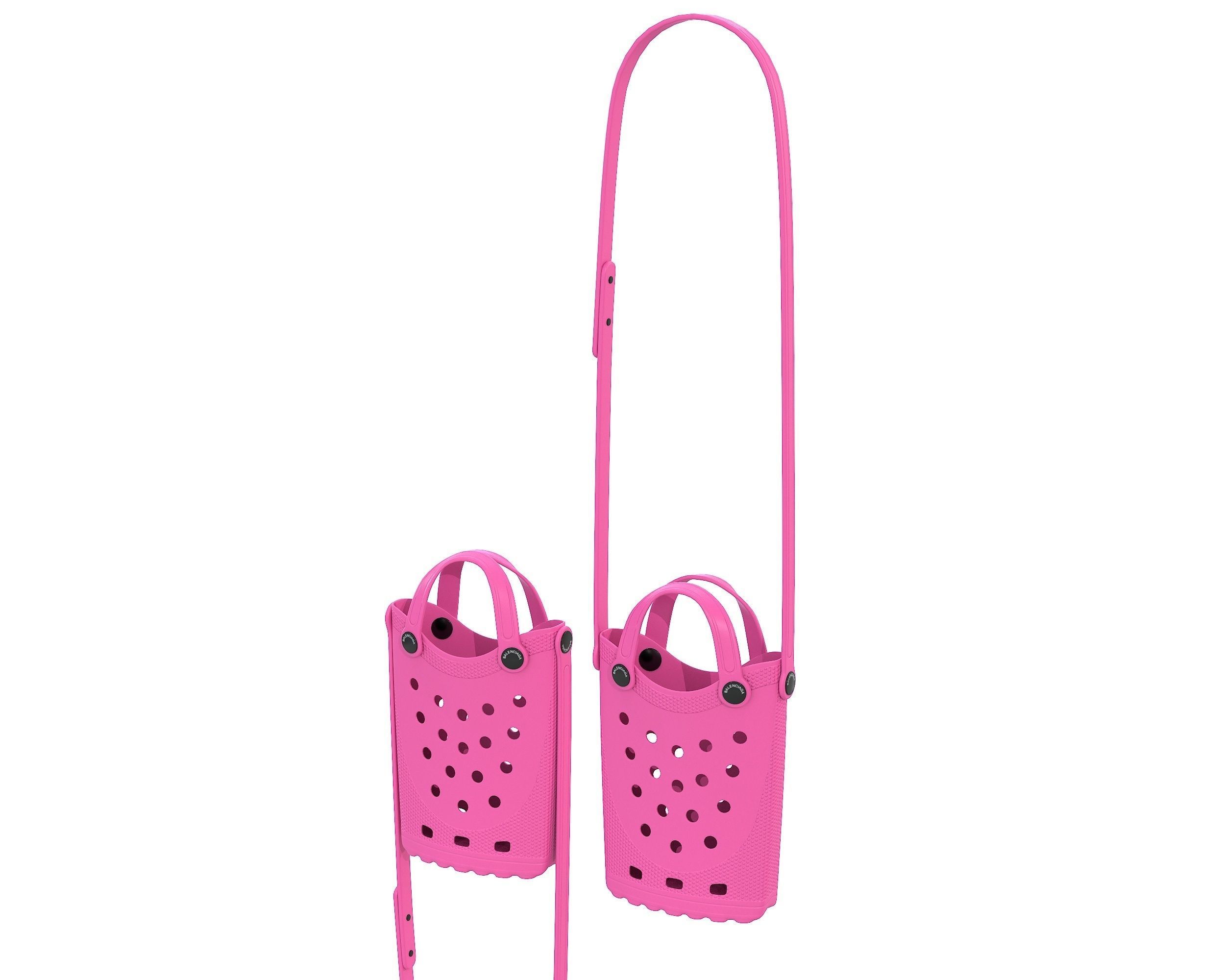 3D model Balenciaga X Crocs Crossbody Phone Holder bag VR / AR / low ...