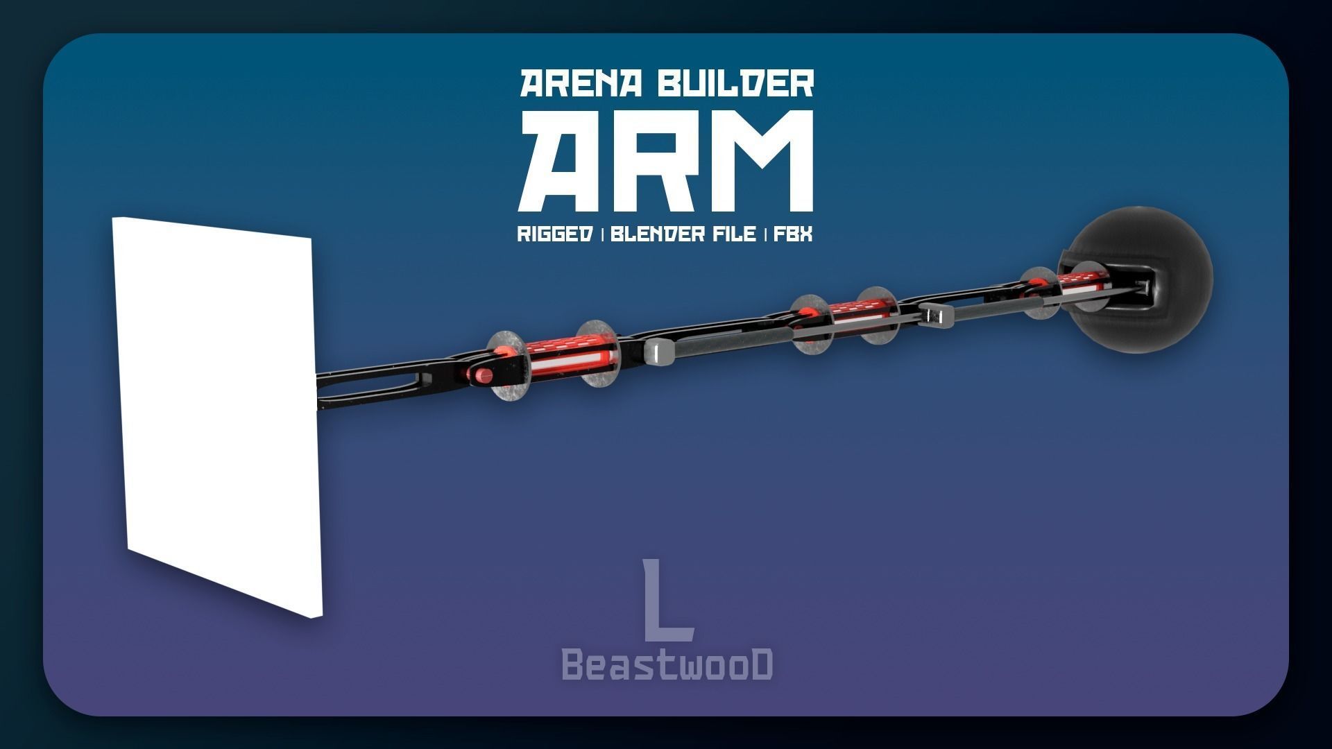 Mechanical Robot Arm Arena Builder Rigged 3D model rigged | CGTrader