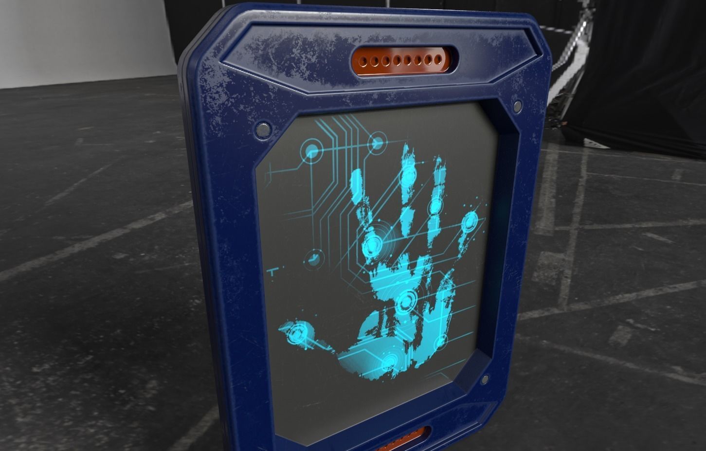 3D model Sci Fi Door Hand Scanner VR / AR / low-poly | CGTrader