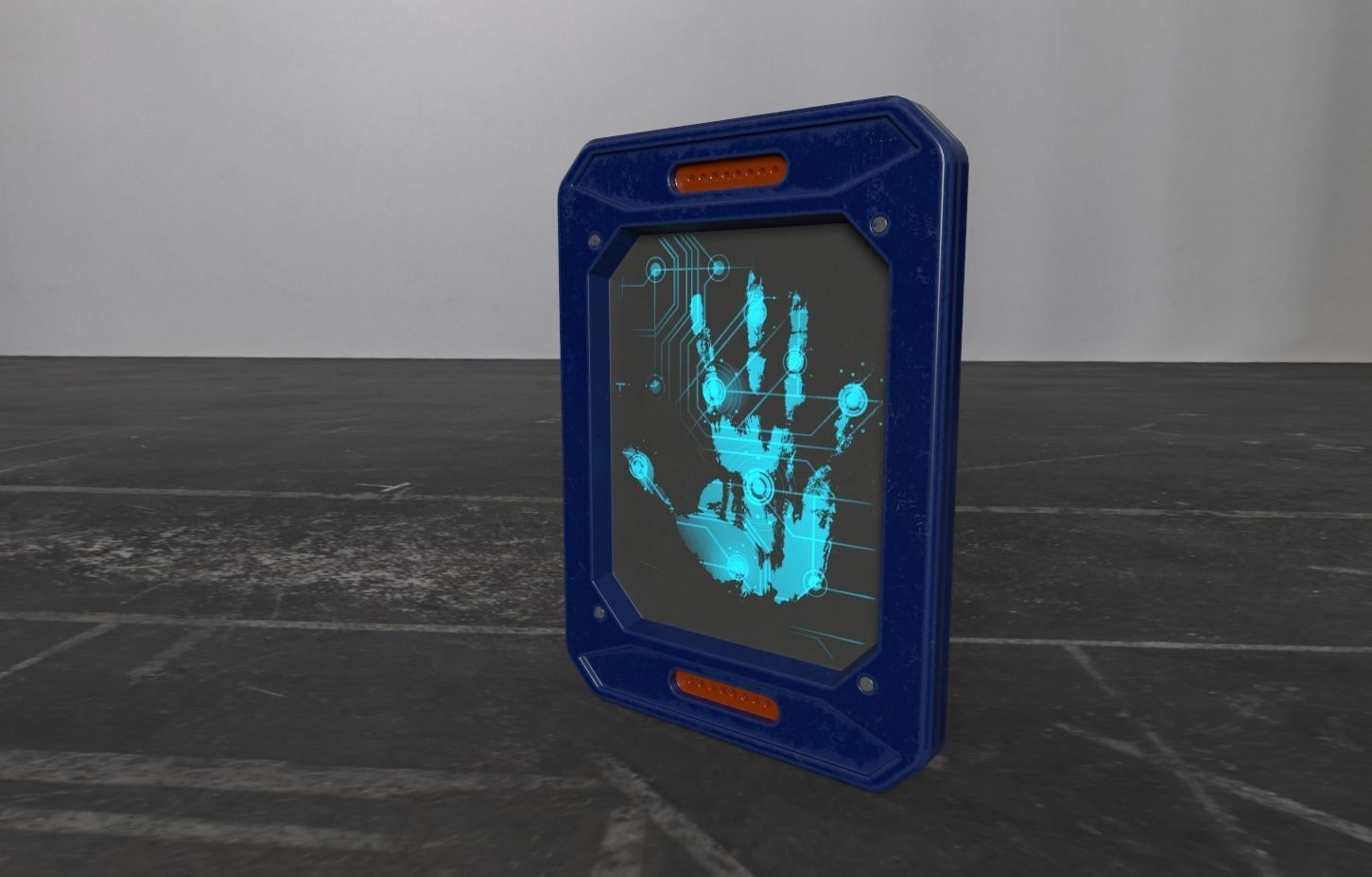 3D model Sci Fi Door Hand Scanner VR / AR / low-poly | CGTrader