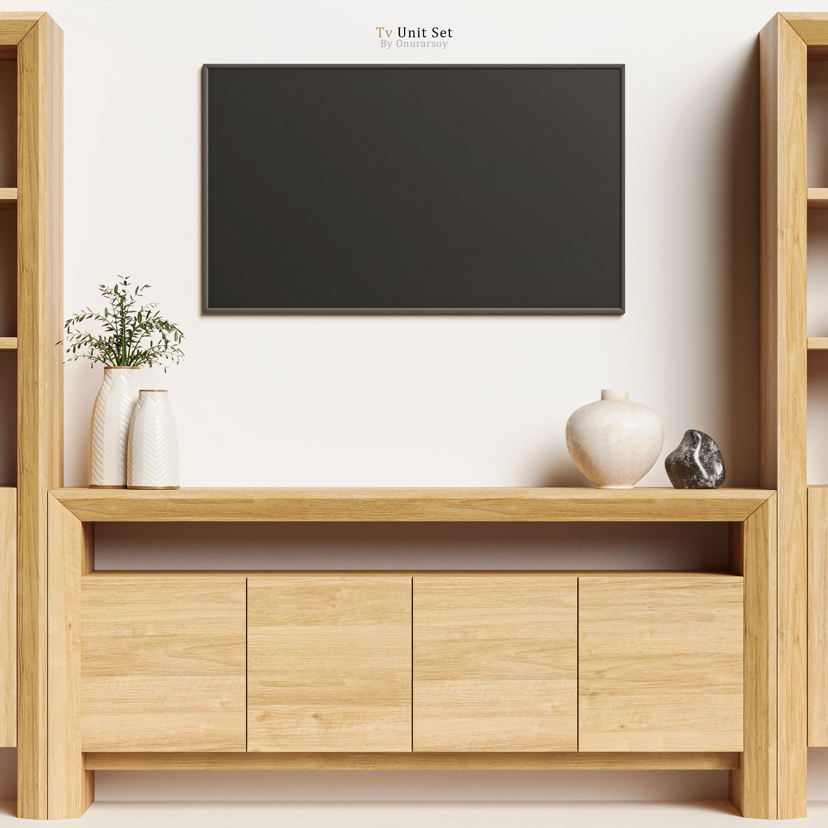 Crate and barrel Baja Tv Unit 3D model | CGTrader