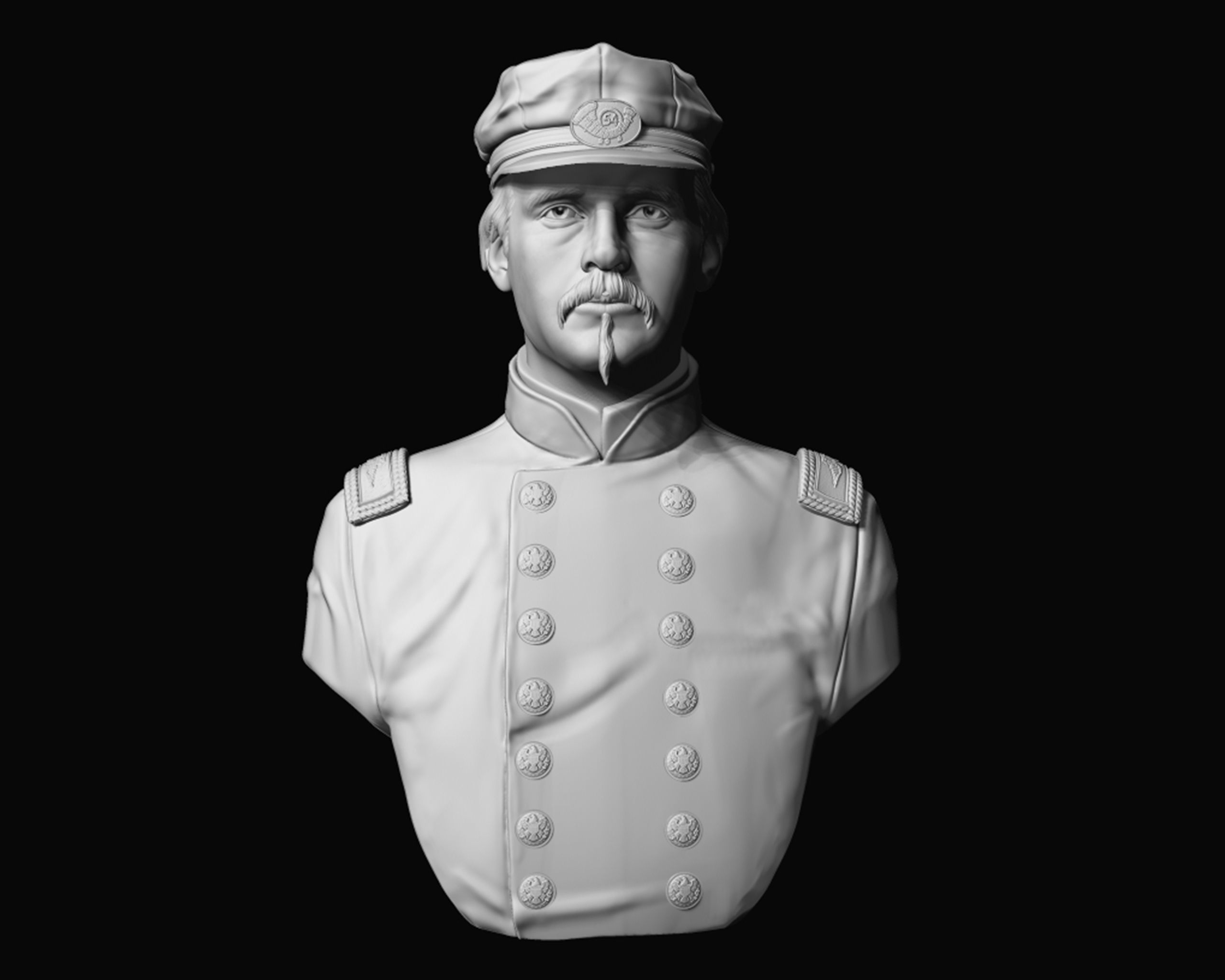 General Robert Gould Shaw bust sculpture 3D model 3D printable | CGTrader