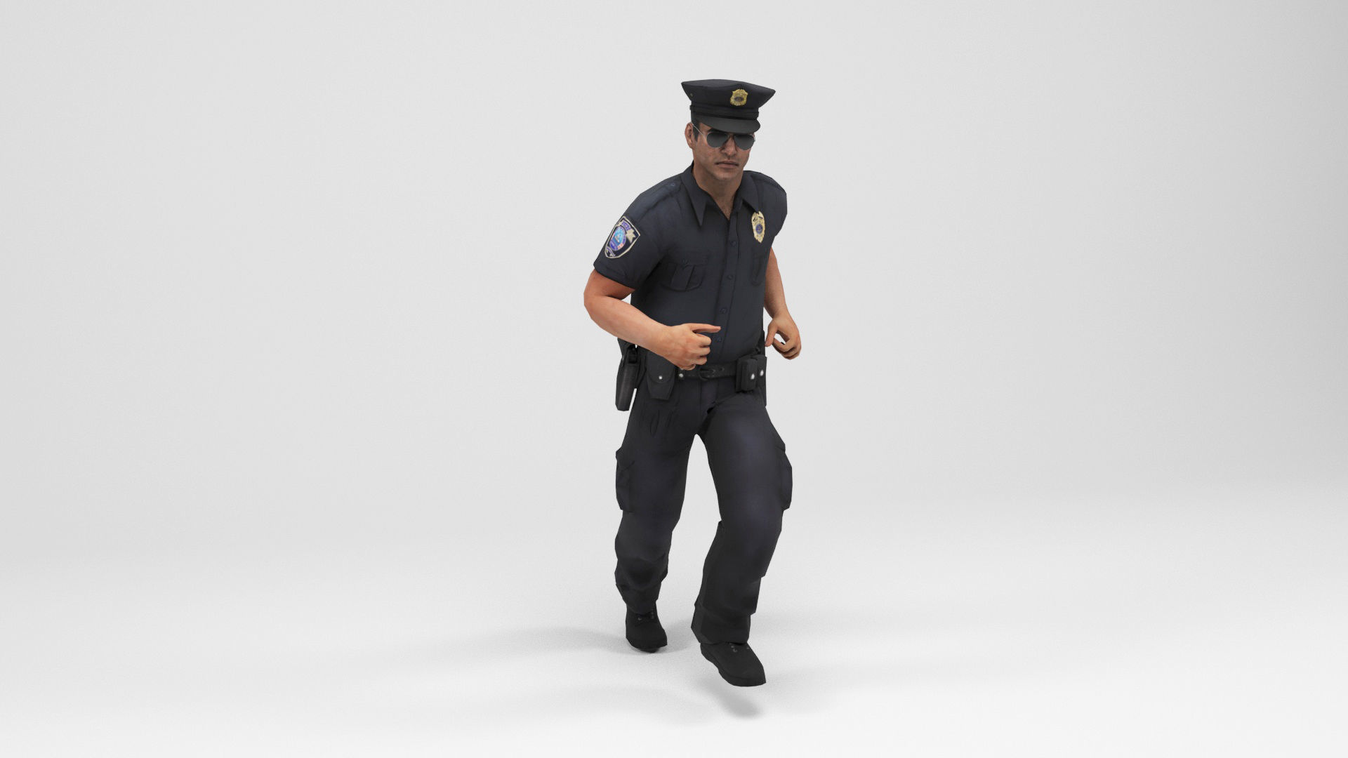 3D model Policeman 1 police officer VR / AR / low-poly rigged animated ...