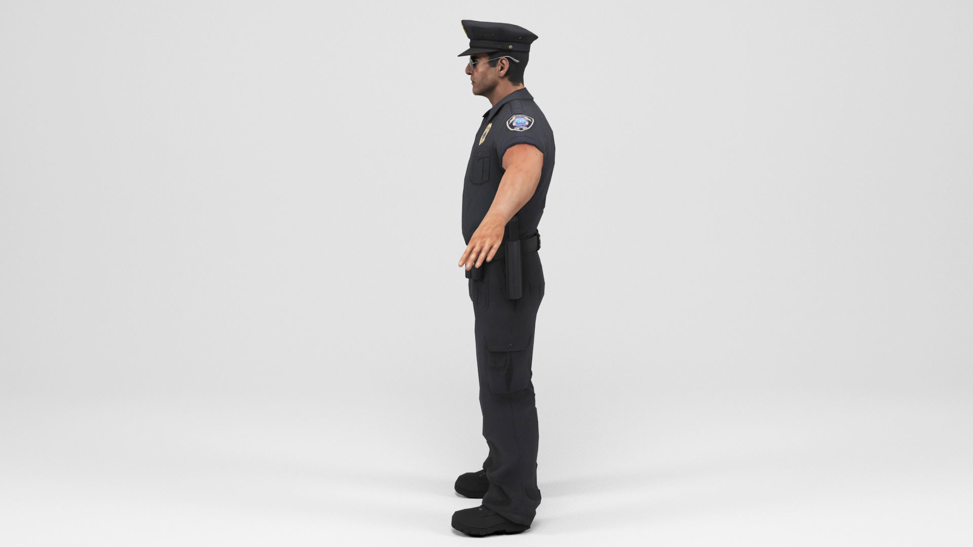 3D model Policeman 1 police officer VR / AR / low-poly rigged animated ...