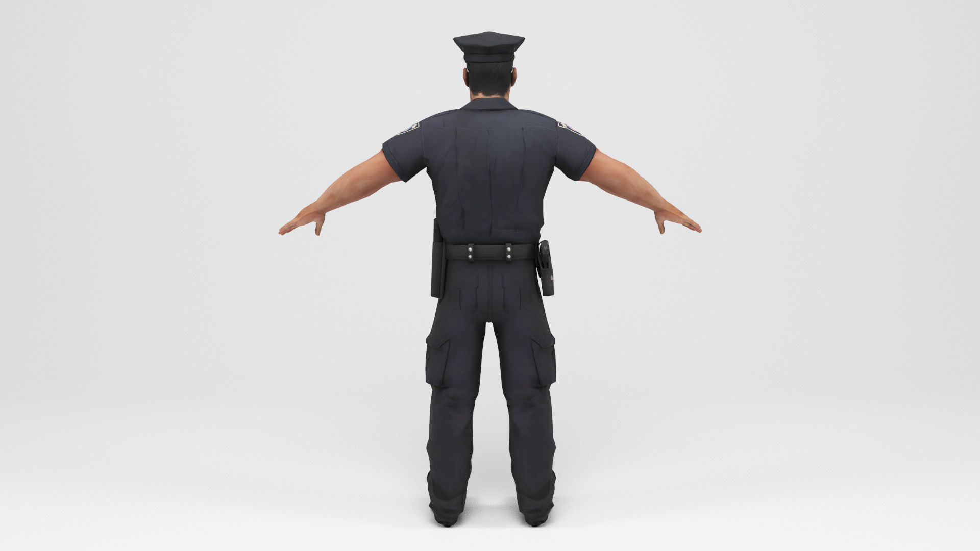 3D model Policeman 1 police officer VR / AR / low-poly rigged animated ...