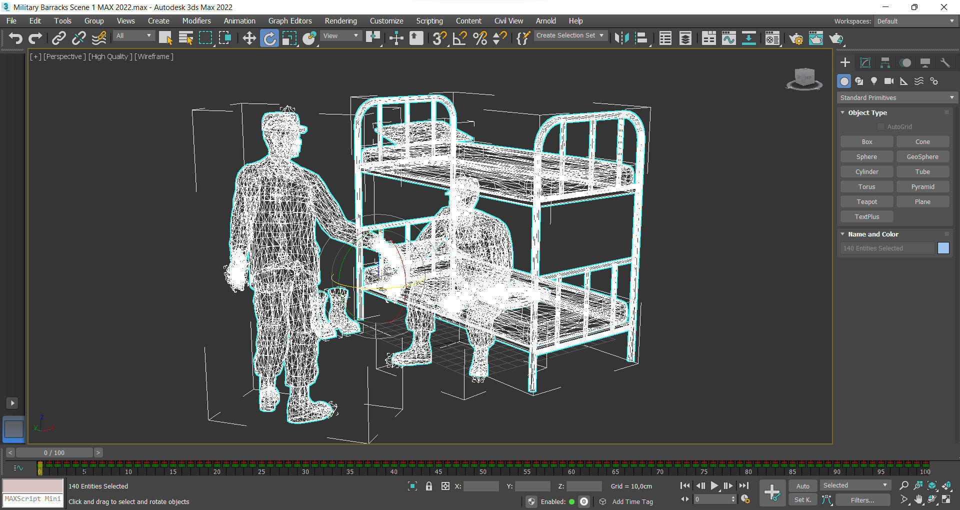 3D model Military Barracks - Scene 1 VR / AR / low-poly rigged animated ...