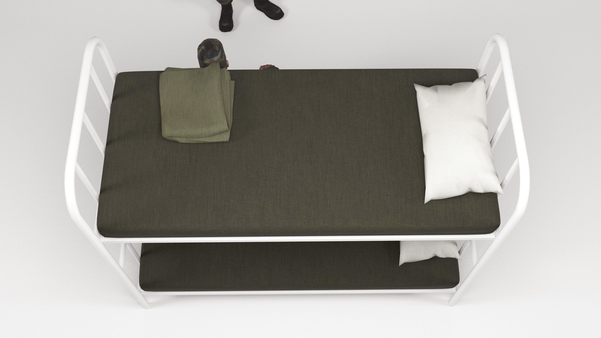 3D model Military Barracks - Scene 1 VR / AR / low-poly rigged animated ...