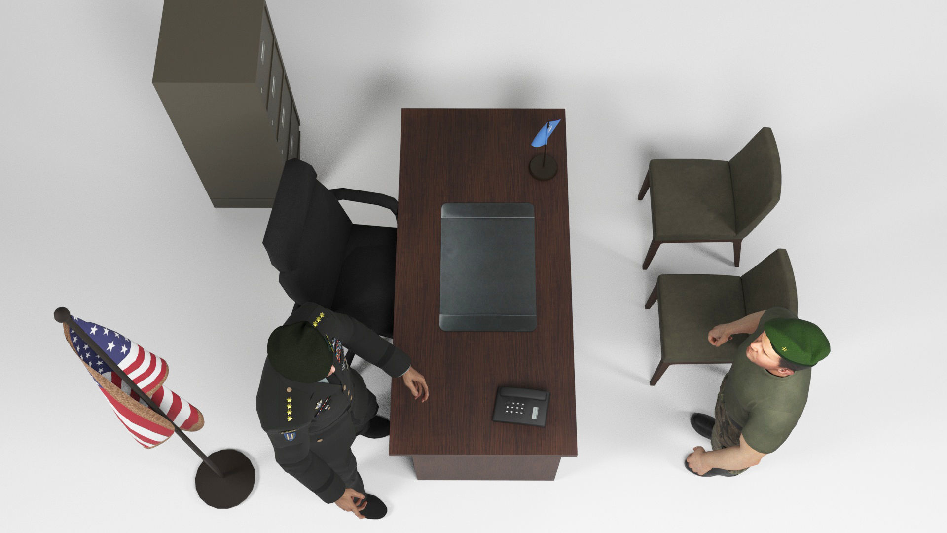 3D model Military Barracks - Scene 3 VR / AR / low-poly rigged animated ...