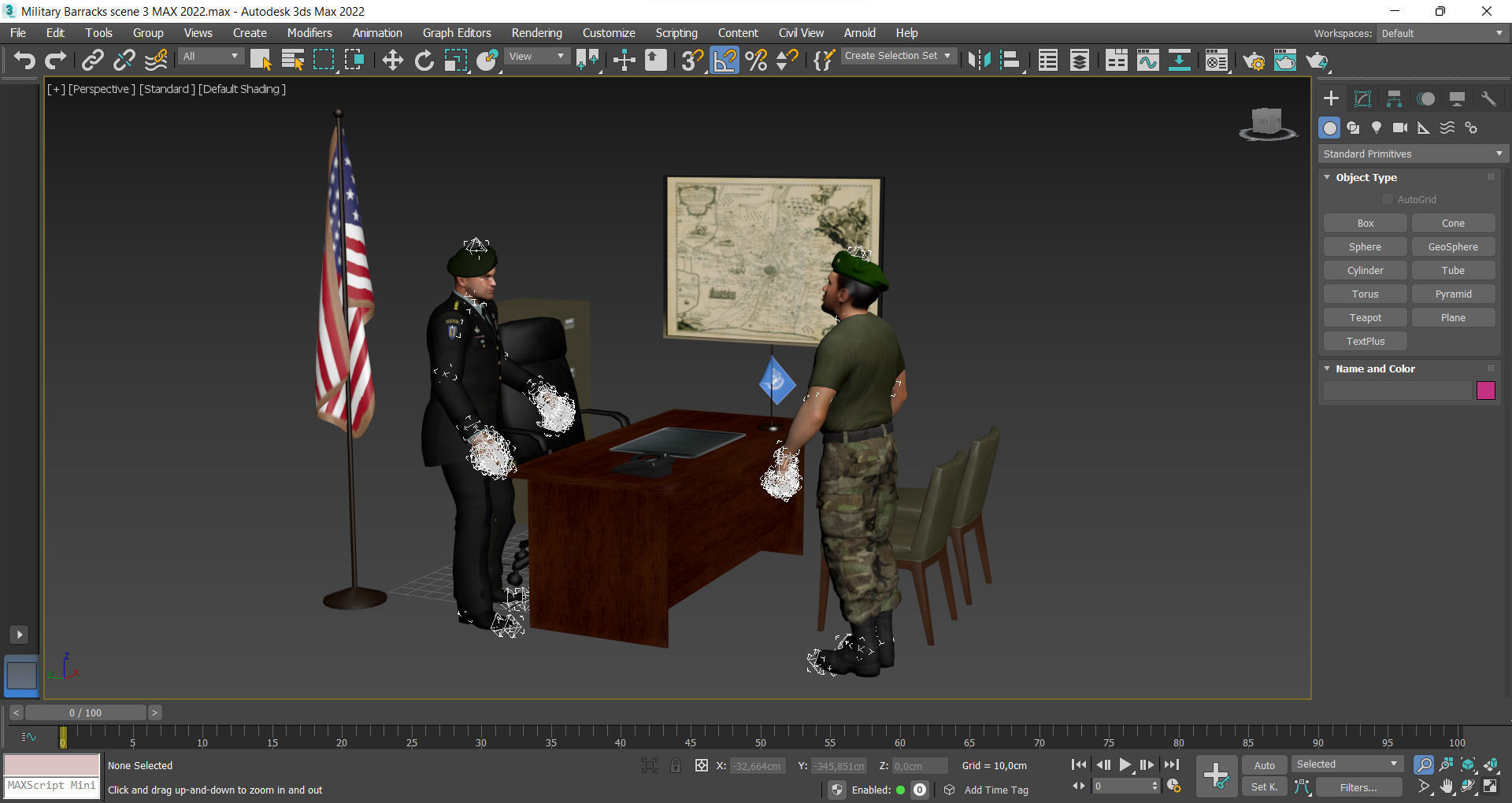 3D model Military Barracks - Scene 3 VR / AR / low-poly rigged animated ...