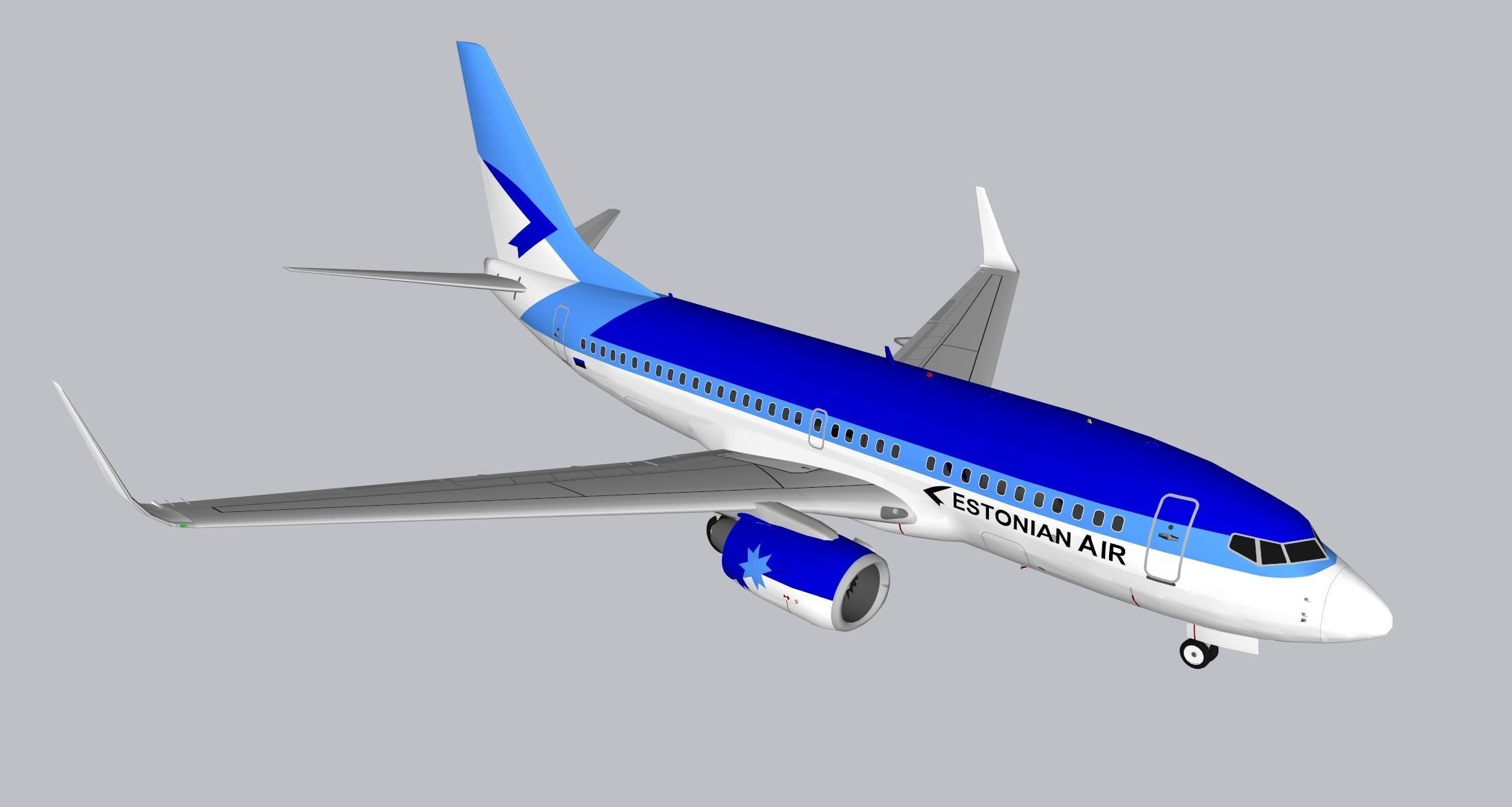 Estonian Air Boeing 737 3D model | CGTrader