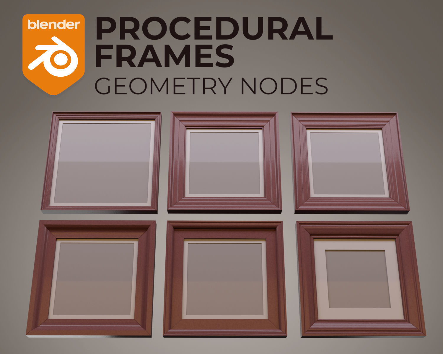 Procedural Picture Frame for Blender Geometry Nodes 3D model | CGTrader