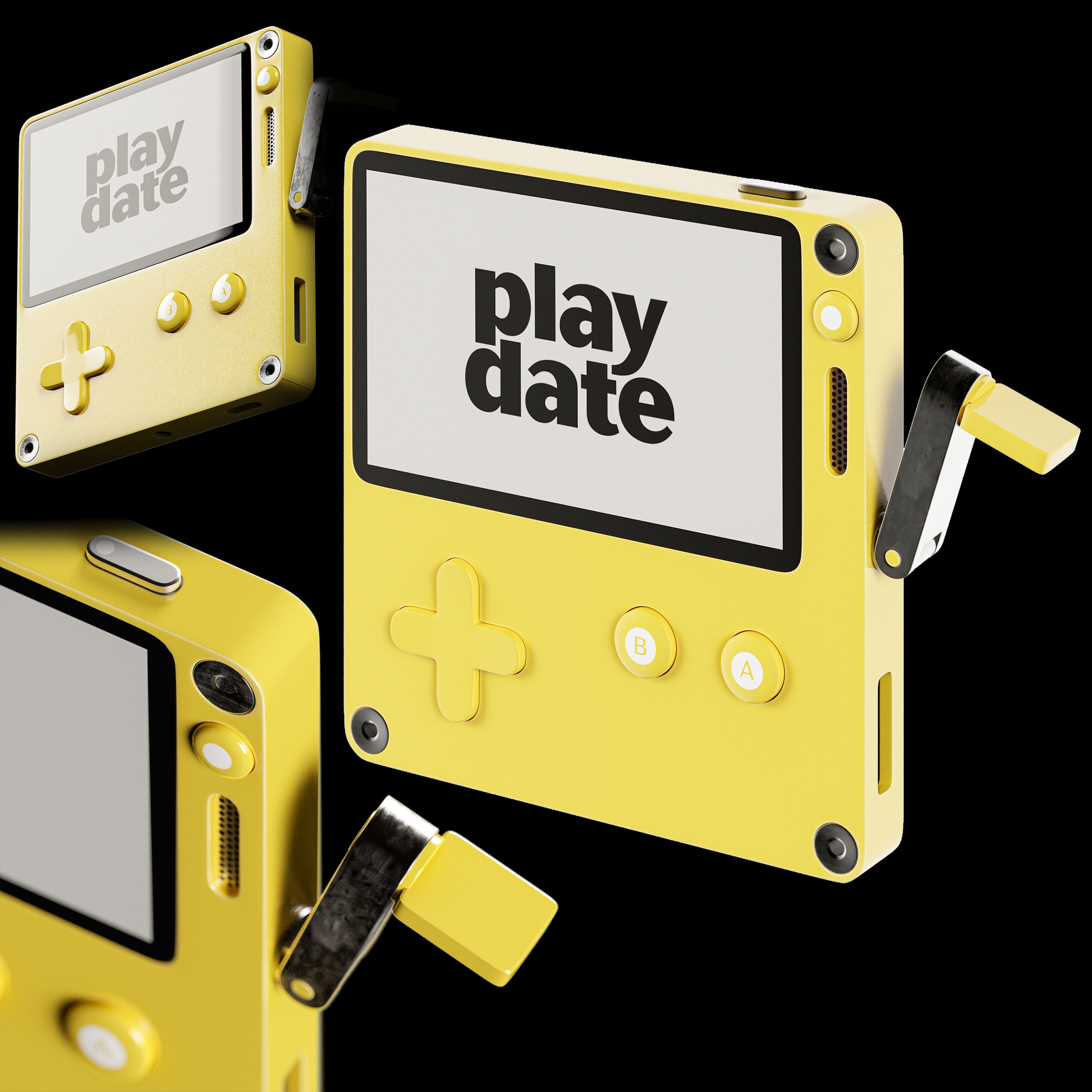 Playdate Video Game Console 3D model | CGTrader