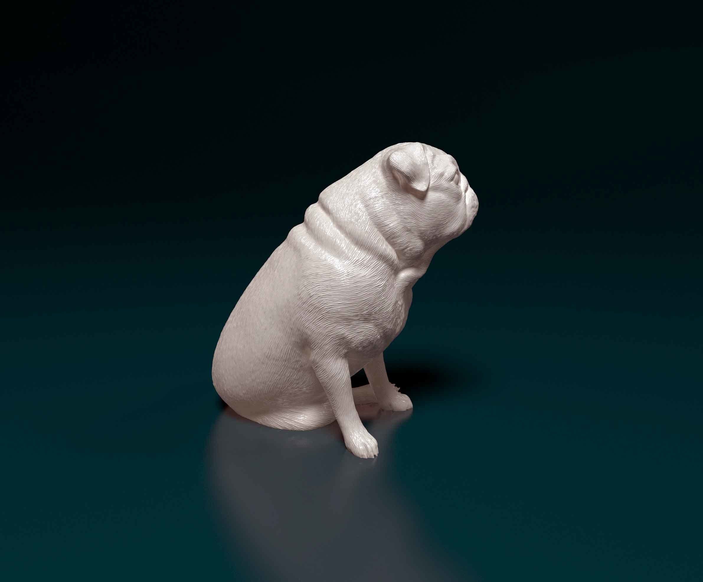 Pug dog 3D model 3D printable | CGTrader