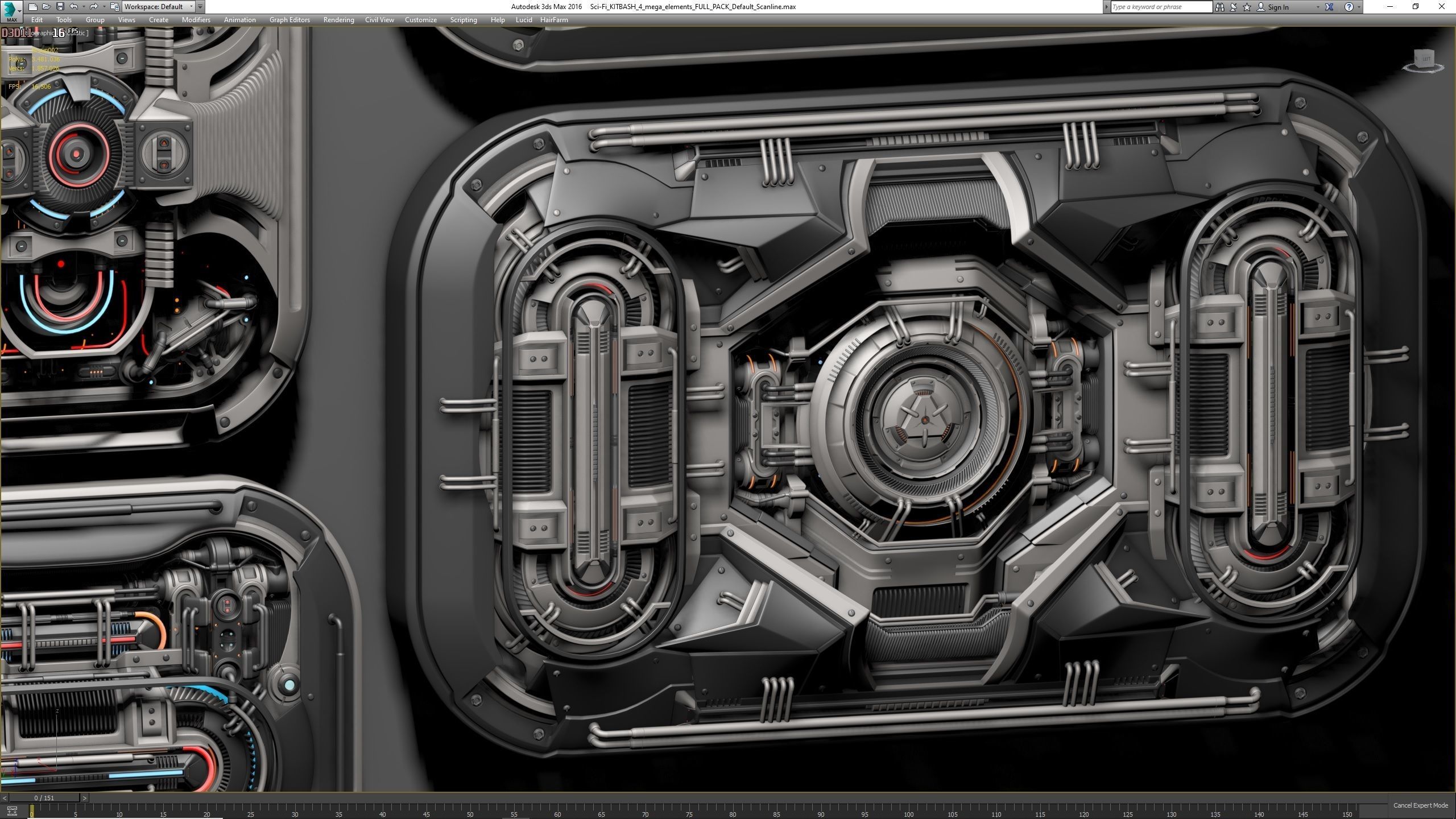 Sci-Fi Kitbash Mega Elements 4 - Full Pack 3D model | CGTrader