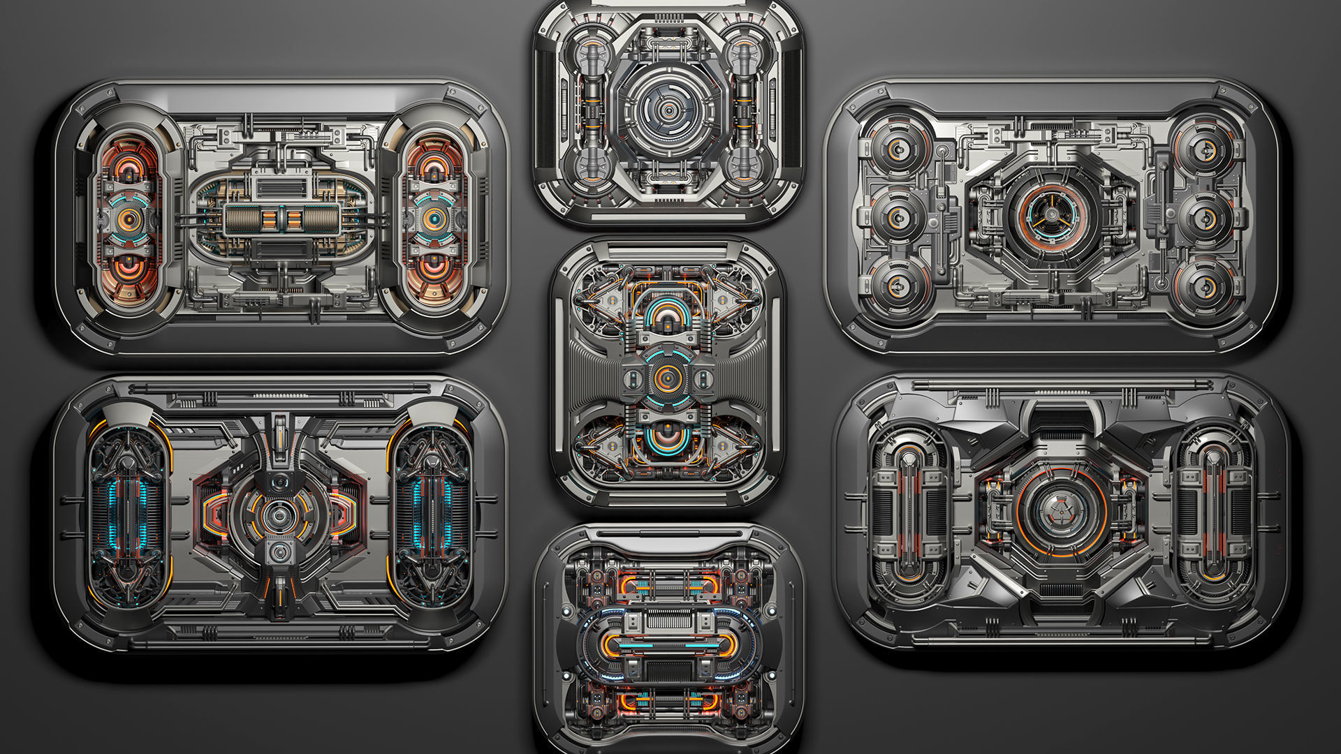 Sci-Fi Kitbash Mega Elements 4 - Full Pack 3D model | CGTrader