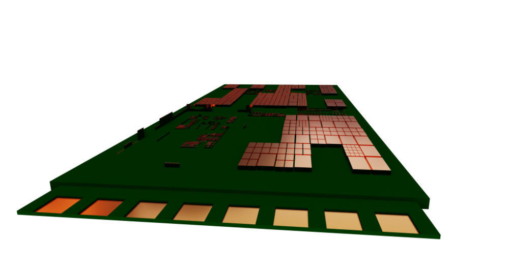 Creative computer platine art motherboard 3D model | CGTrader