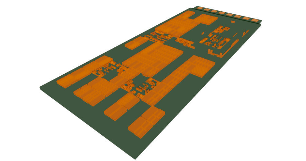 Creative computer platine art motherboard 3D model | CGTrader