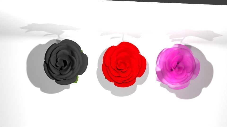 Cartoon low-poly roses free VR / AR / low-poly 3D model | CGTrader