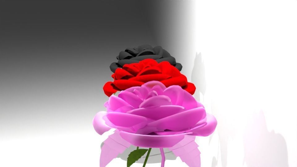 Cartoon low-poly roses free VR / AR / low-poly 3D model | CGTrader