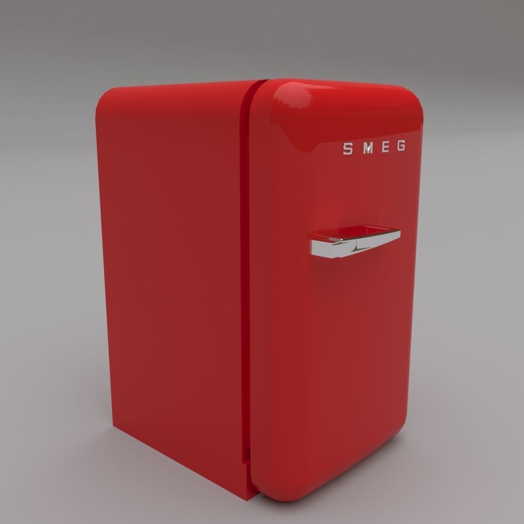 smeg mini refrigerator 3D model | CGTrader