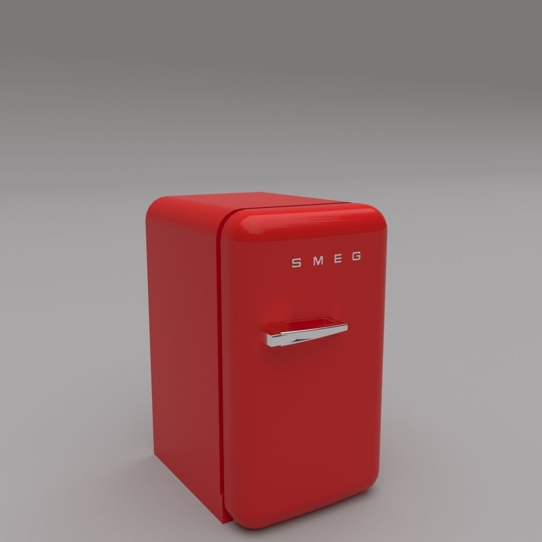 smeg mini refrigerator 3D model | CGTrader