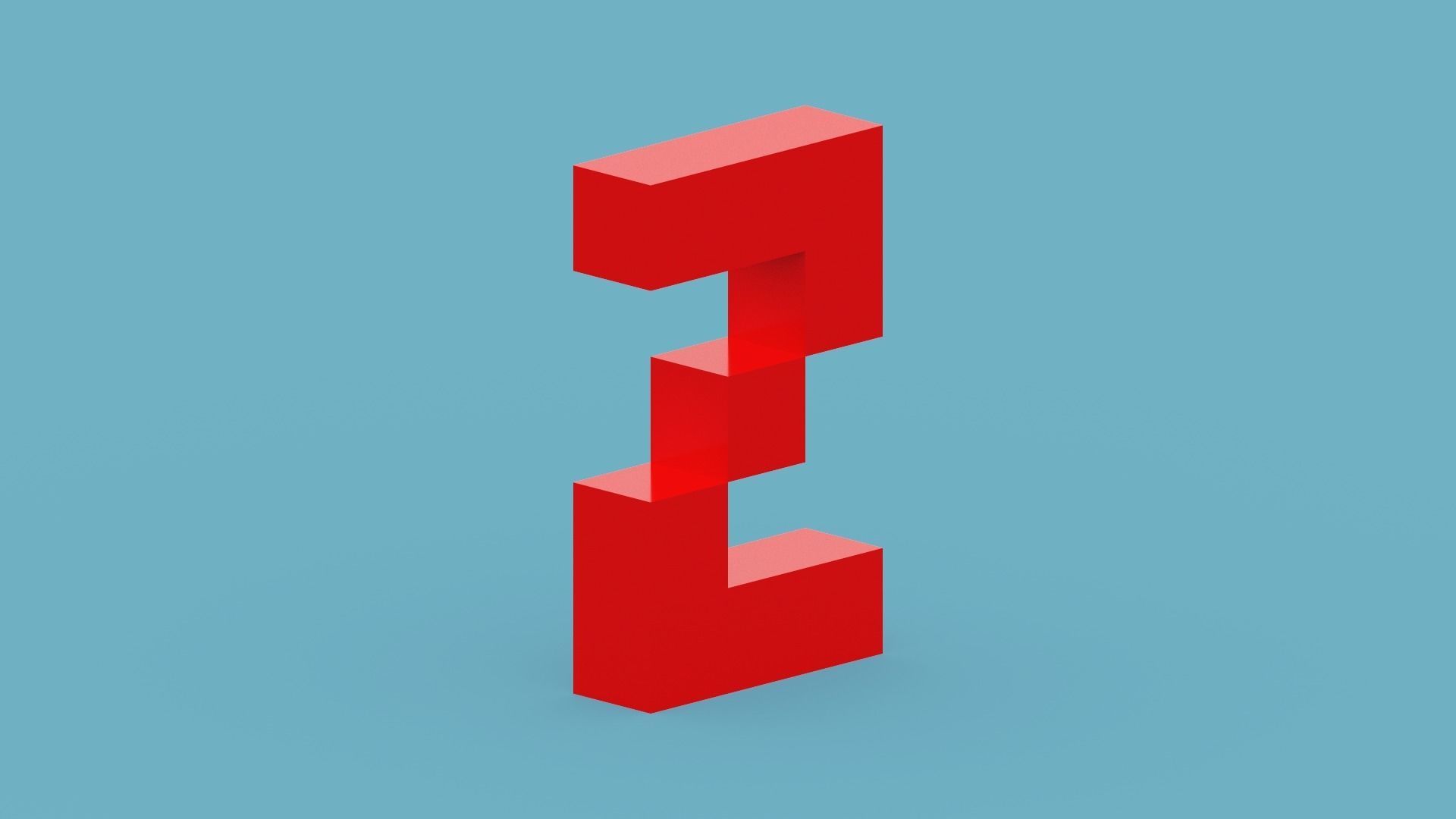 3D model Pixel Letter Z VR / AR / low-poly | CGTrader
