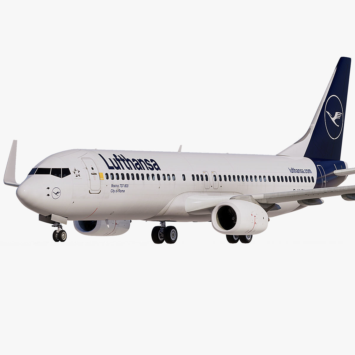 Lufthansa Boeing 737-800 3D model | CGTrader