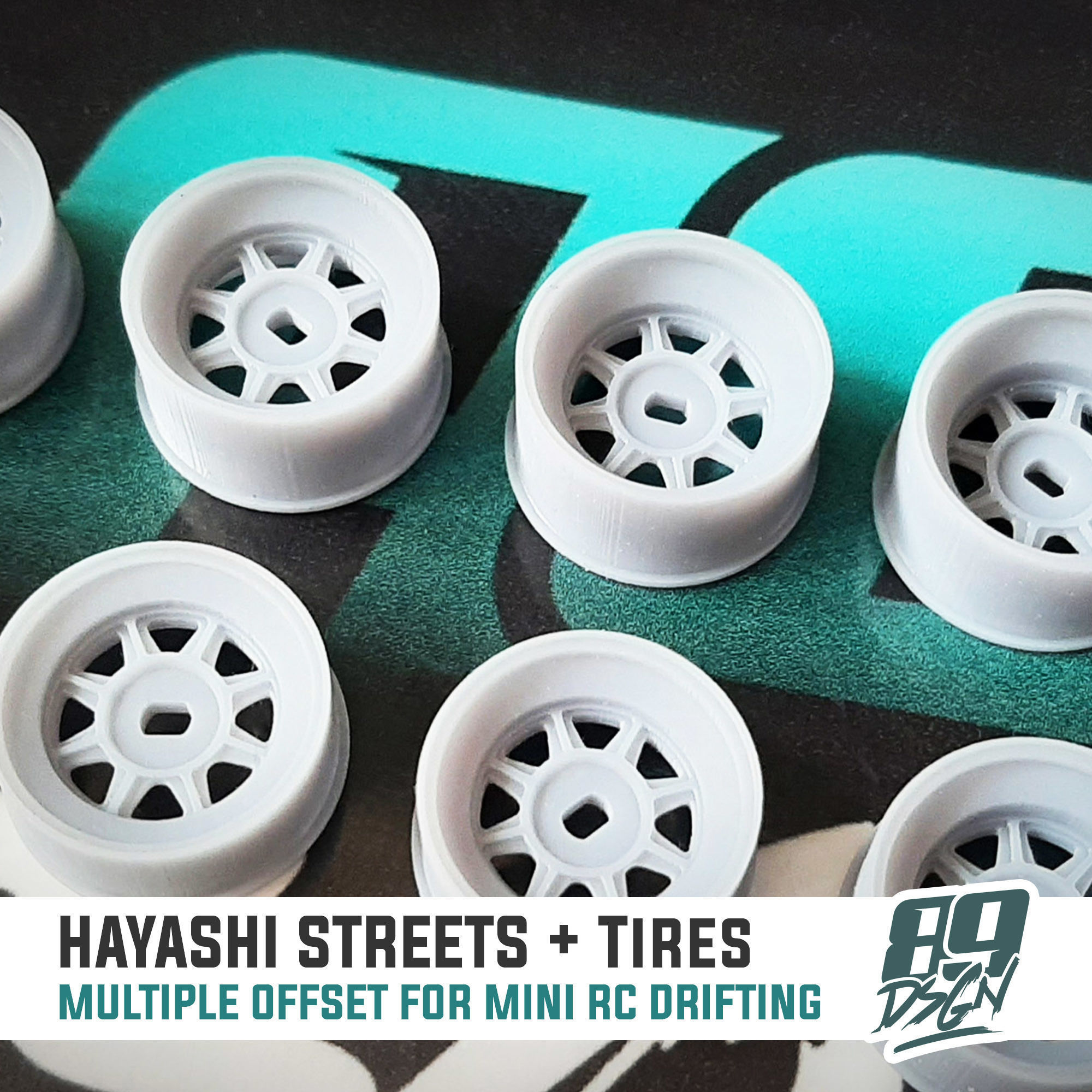 Hayashi Streets wheels set for RC drifting miniz - multi offset 3D ...
