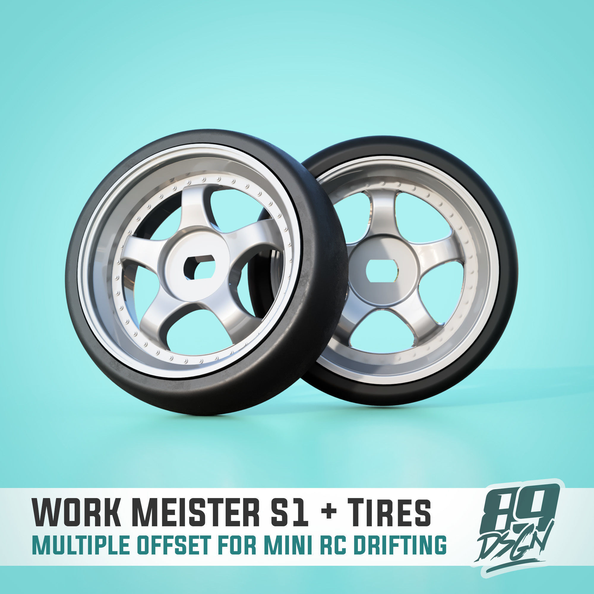 Work Meister S1 3P wheels set for wltoys miniz - multi offset 3D model ...