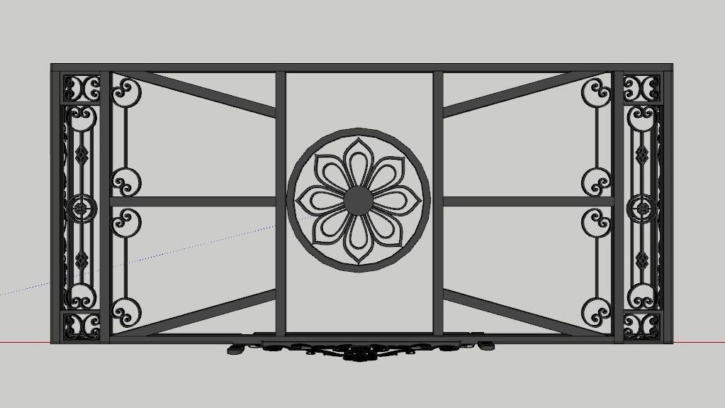 Iron Glass Roof Art Mounted Villa Facade 3D model 3D model | CGTrader