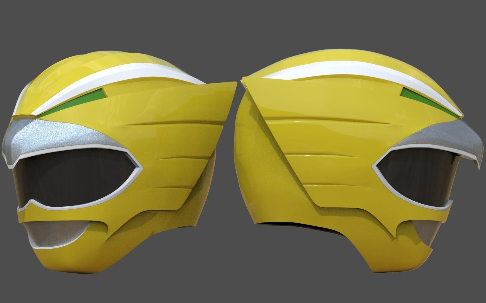 Power Ranger Wild Force-Gao Ranger Yellow Helmet 3D model 3D printable ...