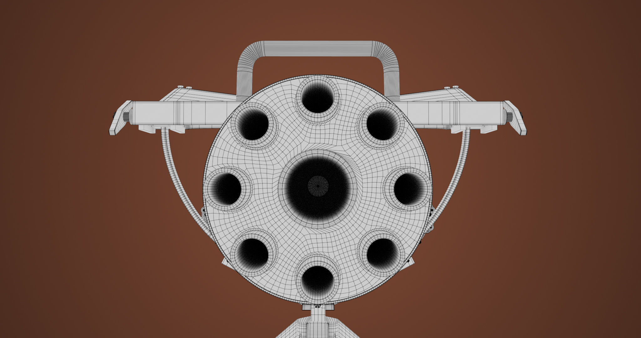 3D model M134 Minigun Red Shark Skin All PBR Textures Included VR / AR ...