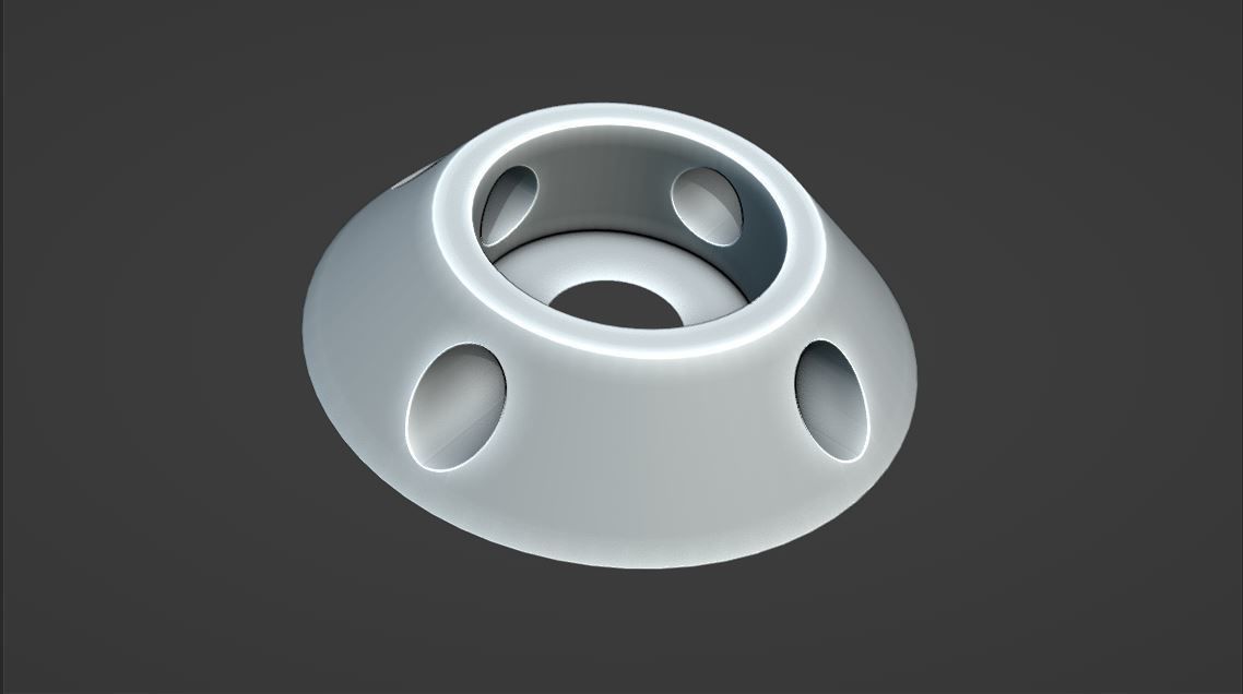 Tapered Circular Groove 3D model | CGTrader