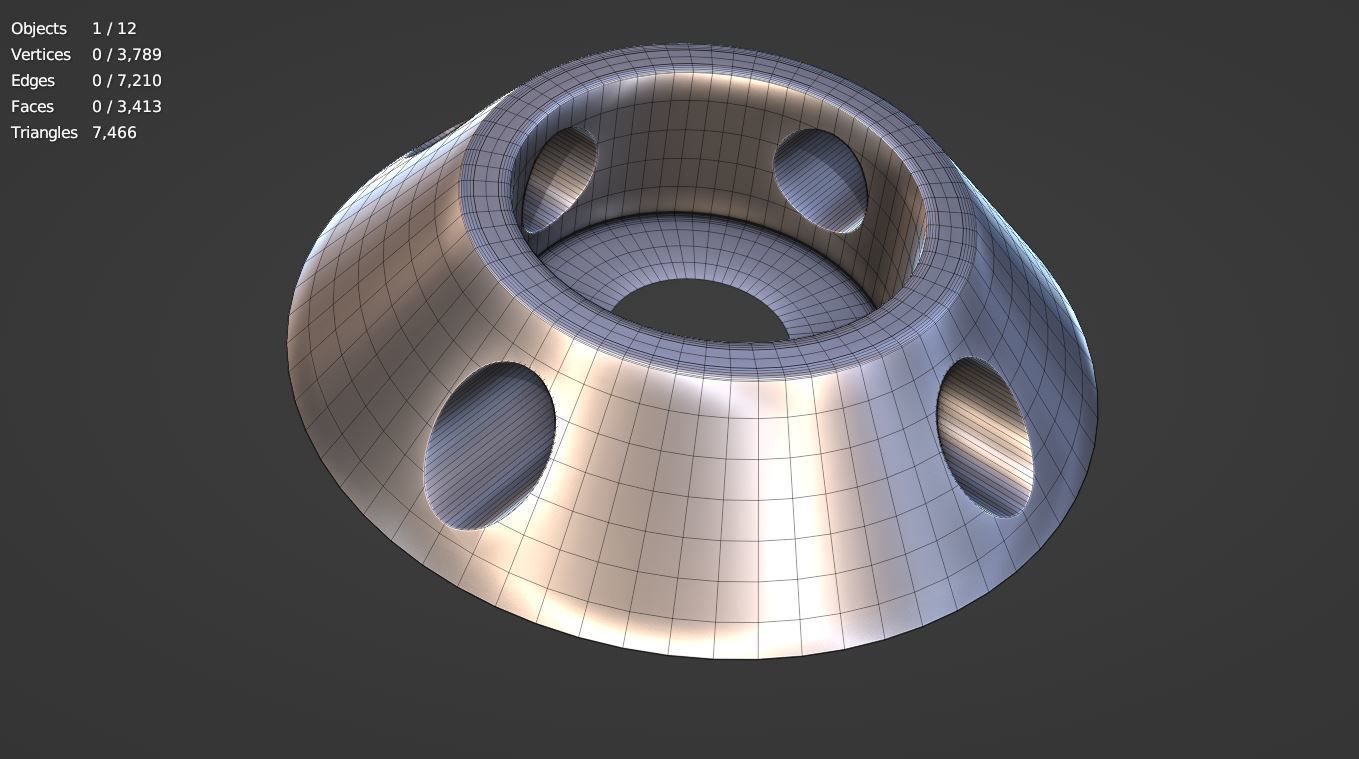 Tapered Circular Groove 3D model | CGTrader