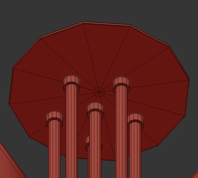 SL016 light chandelier in brass with shades 3D model | CGTrader