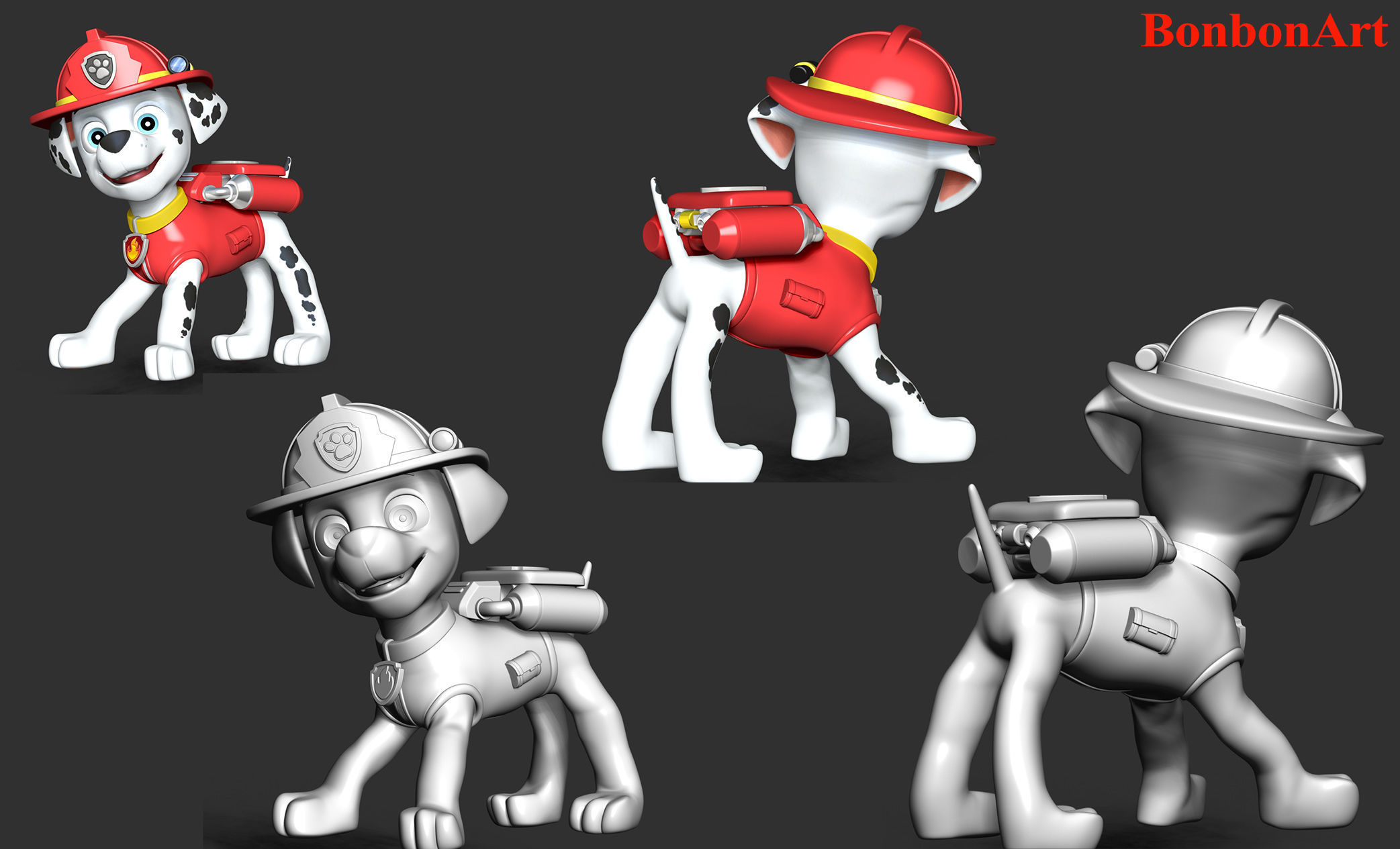 Marshall - Paw Patrol 3D model 3D printable | CGTrader