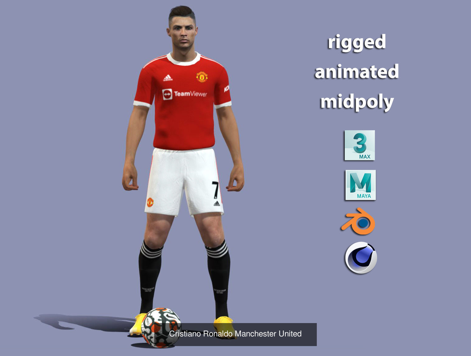 3D Model Collection famous footballer VR / AR / low-poly | CGTrader
