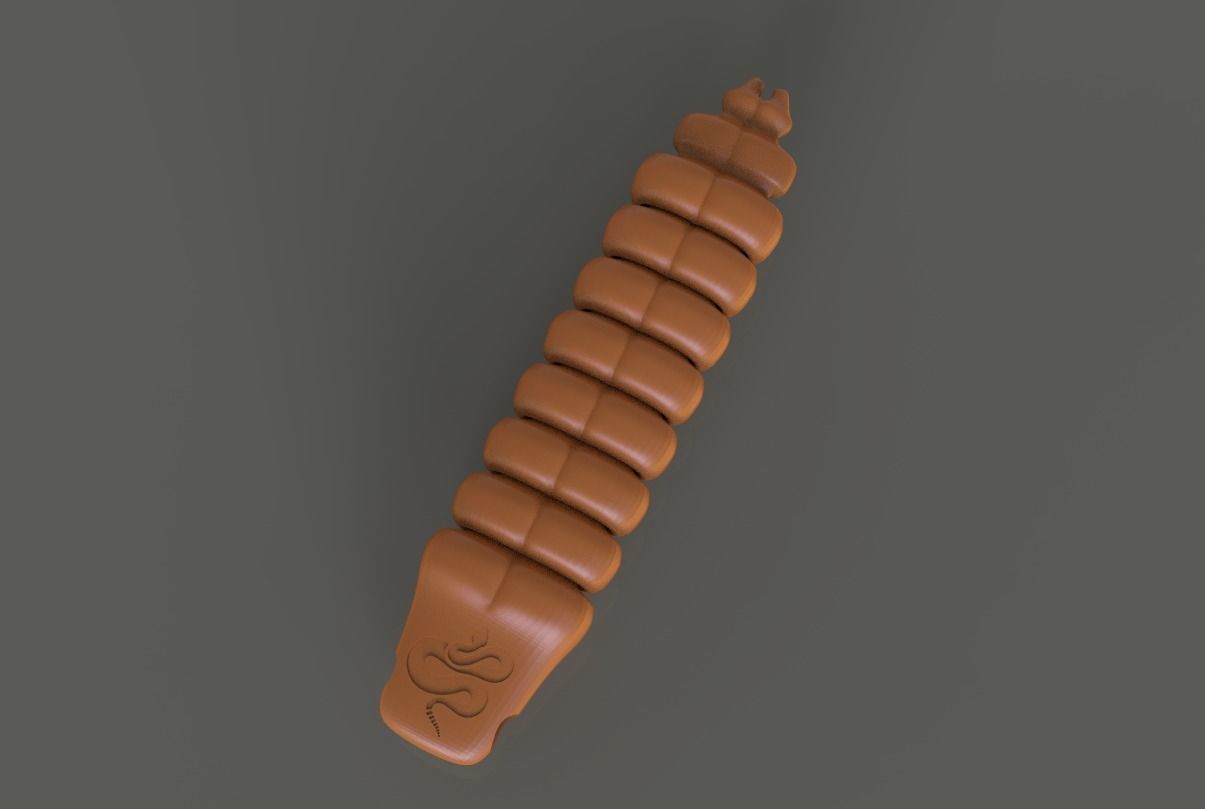 Bionic rattlesnake tail keychain 3D model 3D printable | CGTrader
