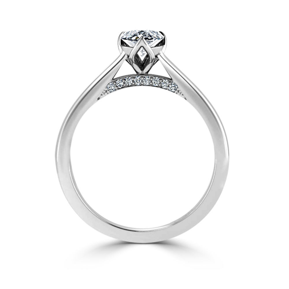 pear shape solitaire ring 3D model 3D printable | CGTrader