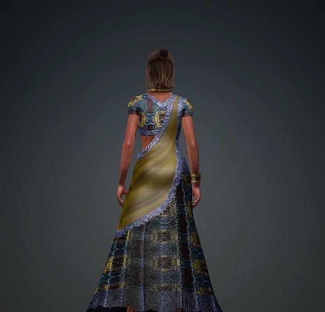 Indian Girl In Saree 3D model | CGTrader