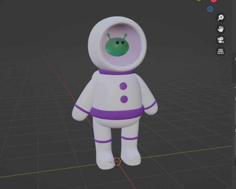 Cute alien on a spacesuit 3D mode 3D model | CGTrader
