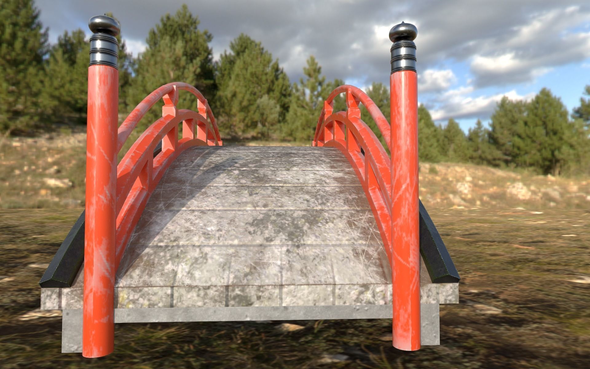 3D model Japanese Bridge VR / AR / low-poly | CGTrader