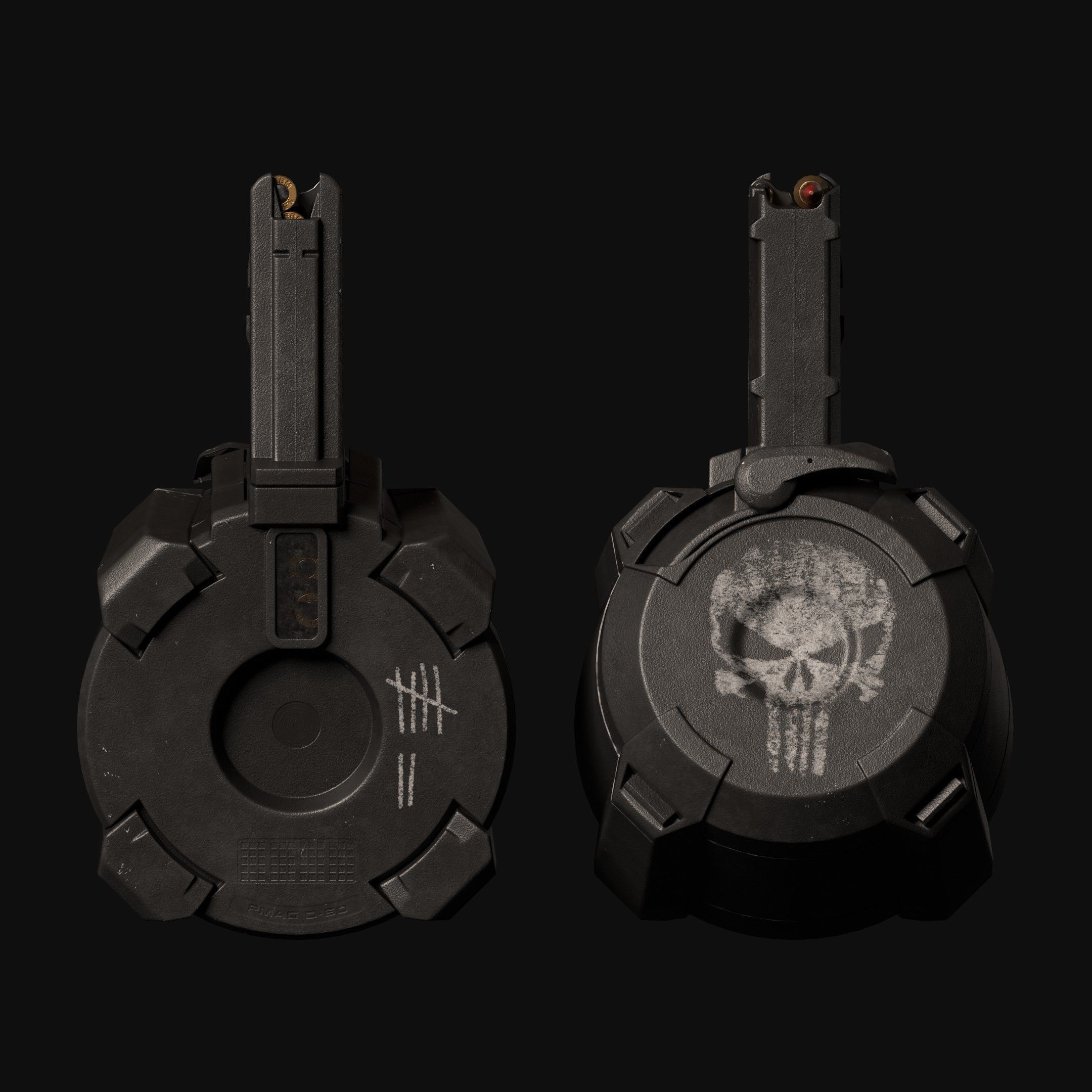 3D model Magazine Magpul PMAG D60 STANAG VR / AR / low-poly | CGTrader