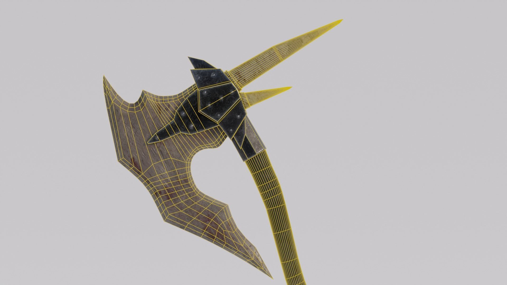 3D model Dragon Bon Two Handed Ax VR / AR / low-poly | CGTrader