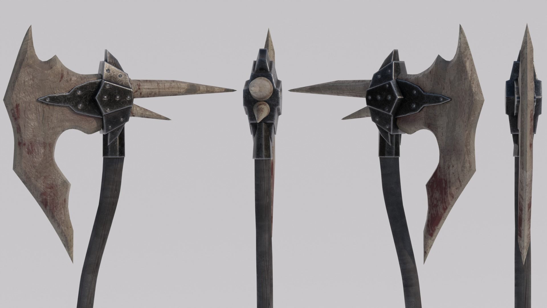 3D model Dragon Bon Two Handed Ax VR / AR / low-poly | CGTrader